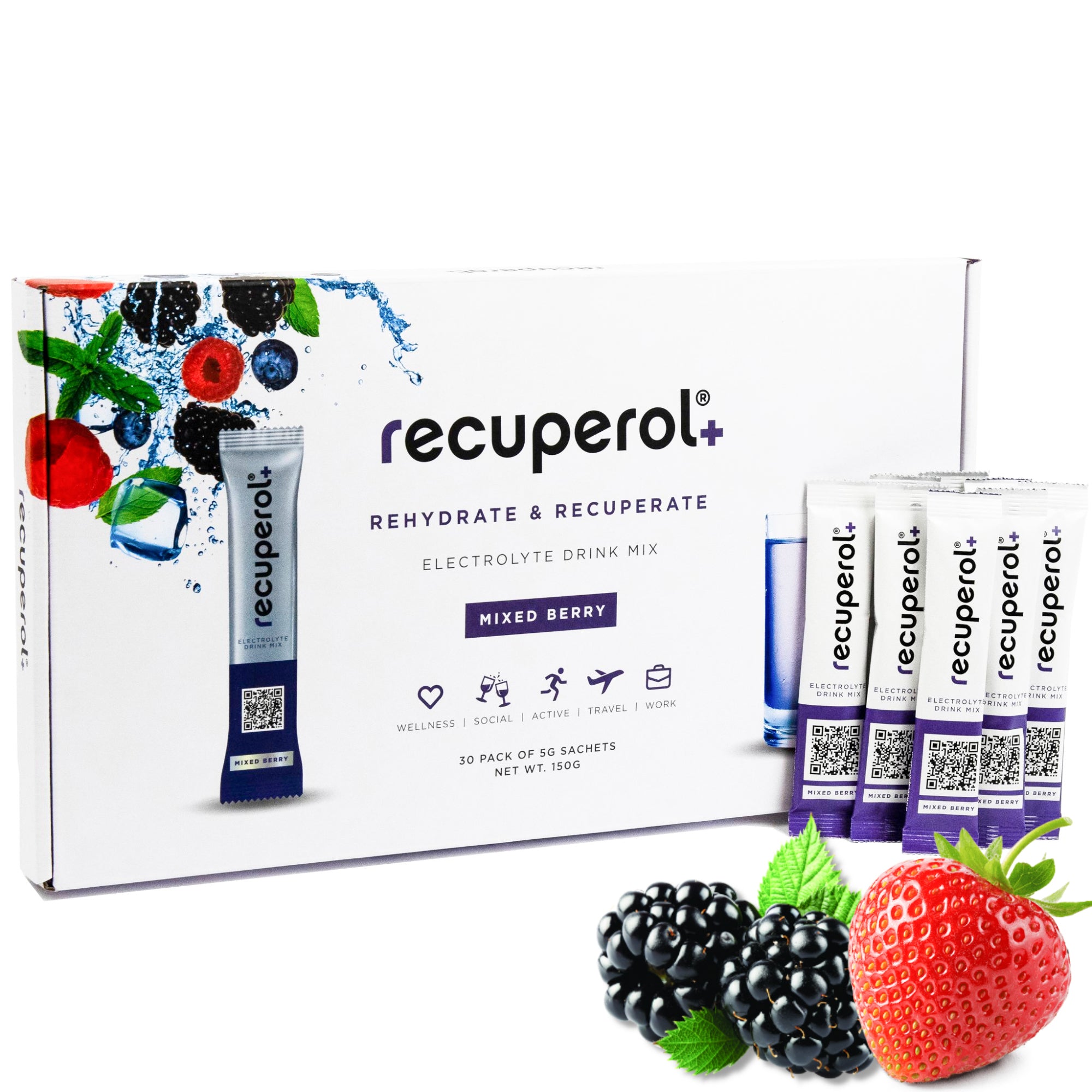 Recuperol Rehydration & Recovery Electrolyte Powder Drink Mix ...