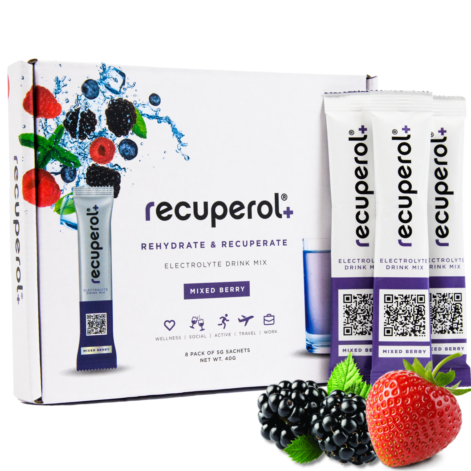 Recuperol Rehydration & Recovery Electrolyte Powder Drink Mix ...